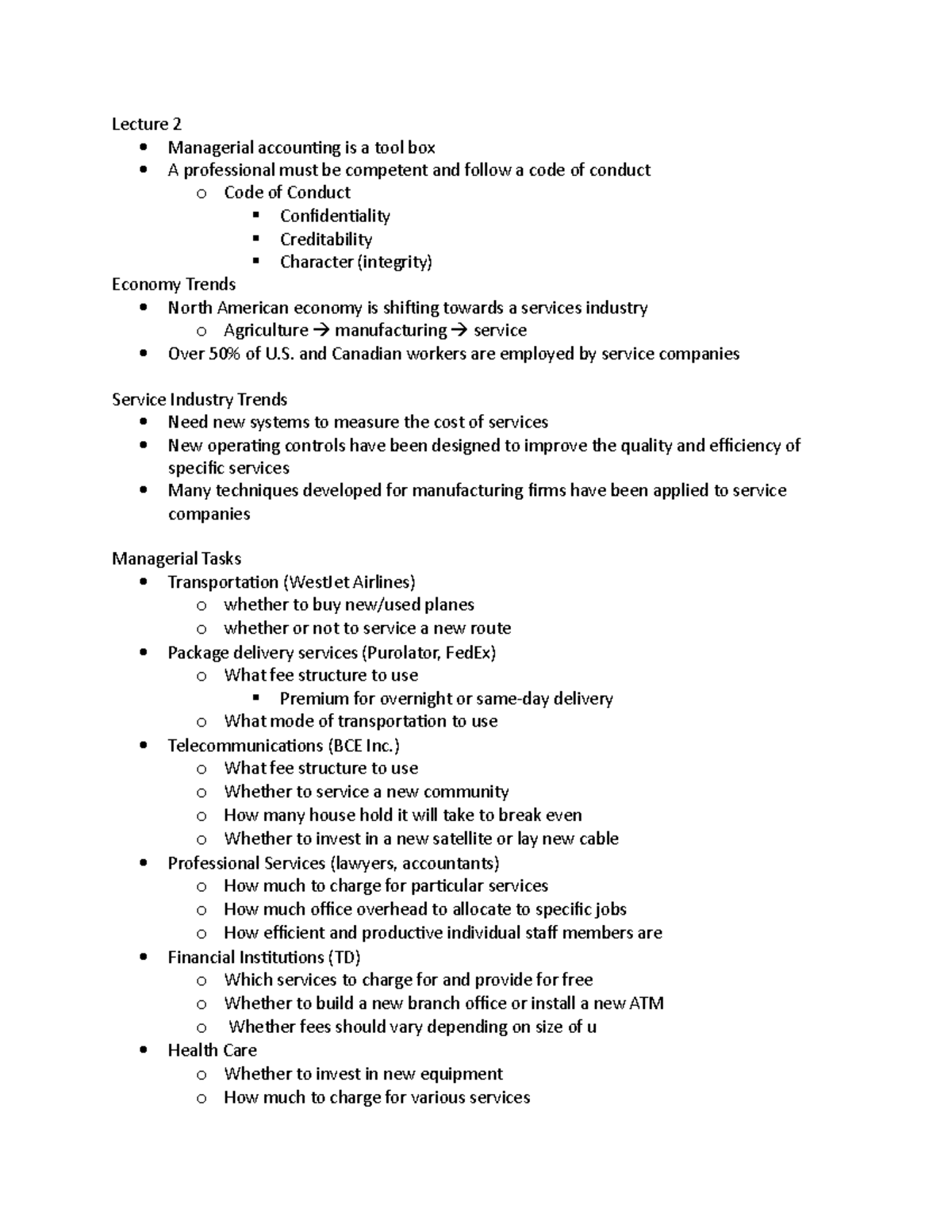 Week 1 - Chapter 1 - Lecture 2 Managerial accounting is a tool box A ...