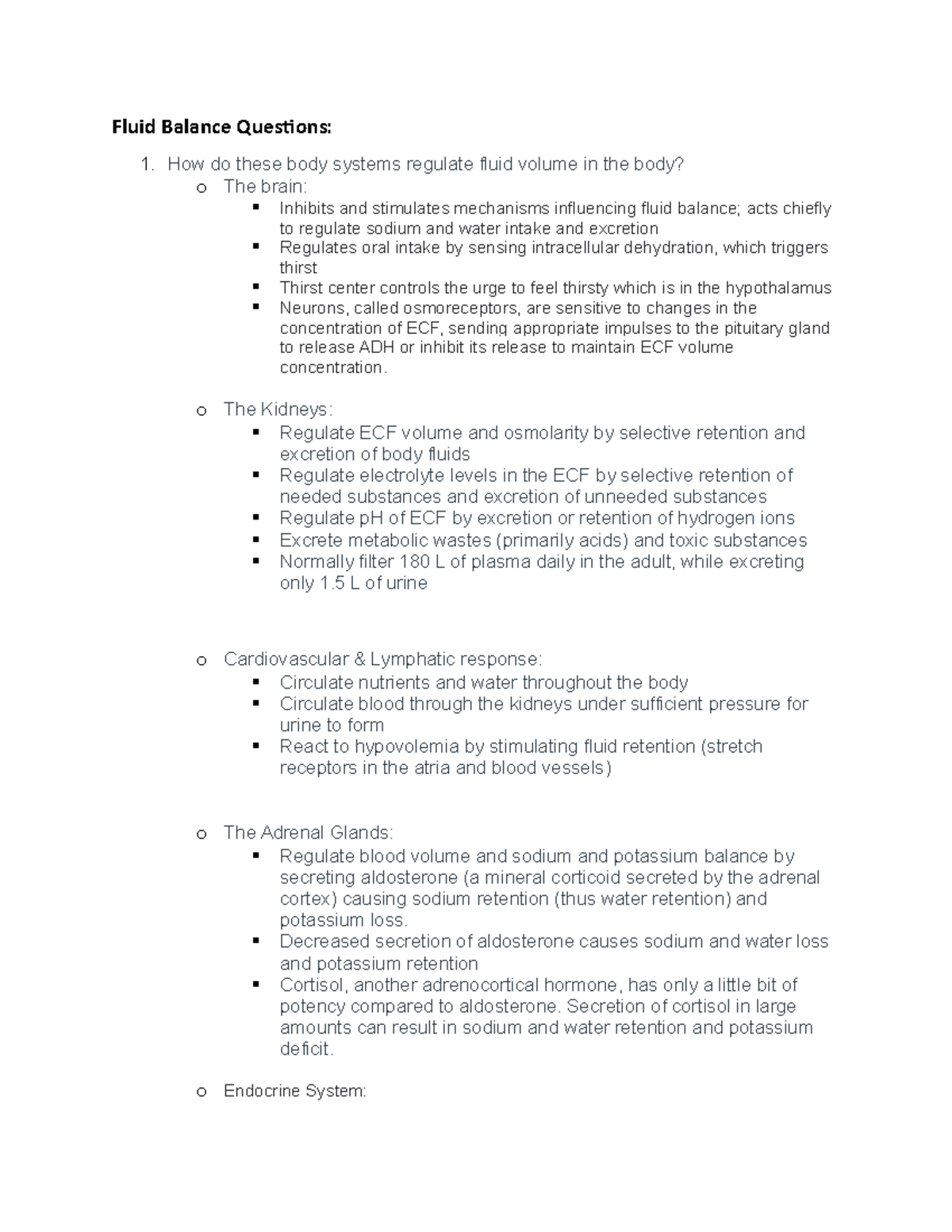 Fluid Concept TTE Questions - Fluid Balance Questions: How do these ...