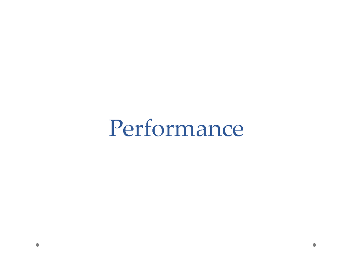CS321 Slides Week 2A - Coursework - Performance Assessing performance ...