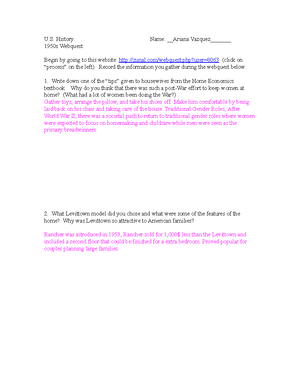 Copy of US II - Post War Boom 1950’s American Culture Guided Notes ...