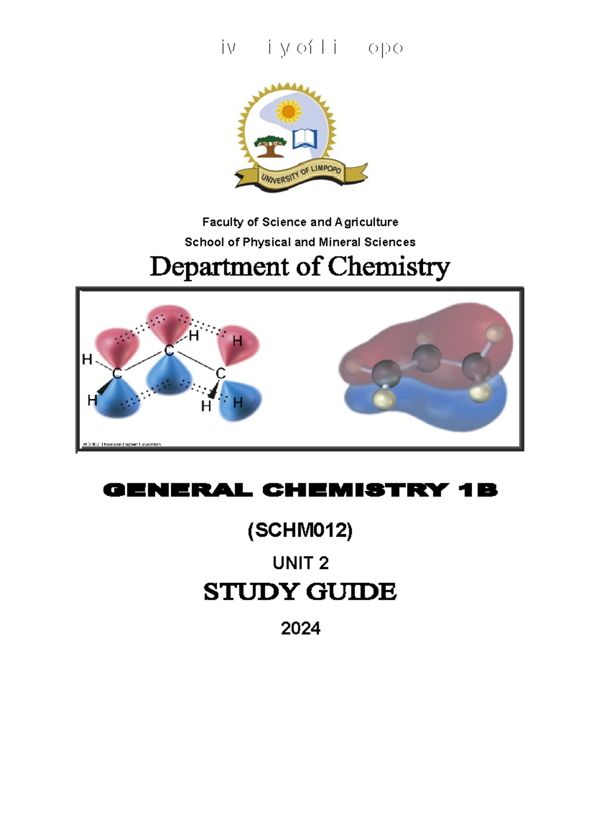 SCHM012 Study Guide (2024) - University of LimpopoUniversity of Limpopo ...