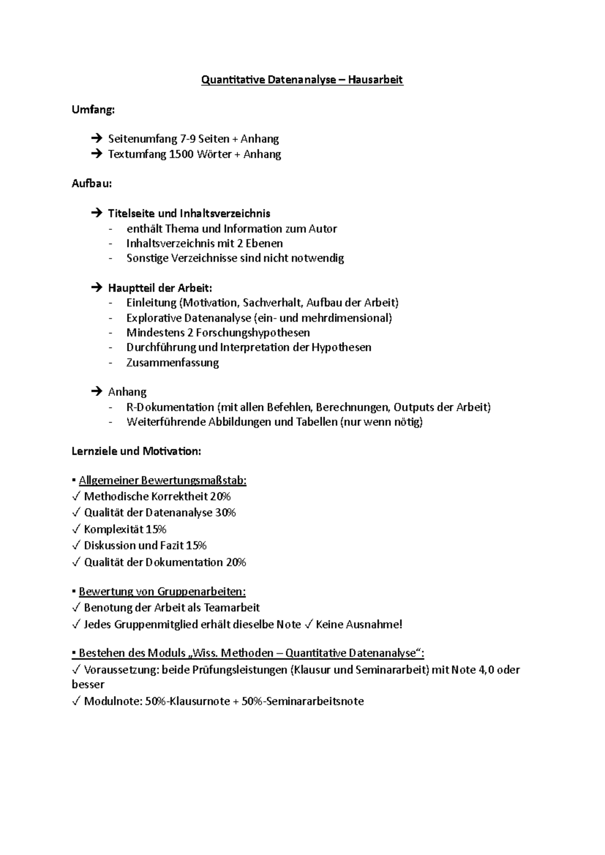 Quantitative Datenanalyse - Quan%ta%ve Datenanalyse – Hausarbeit Umfang ...