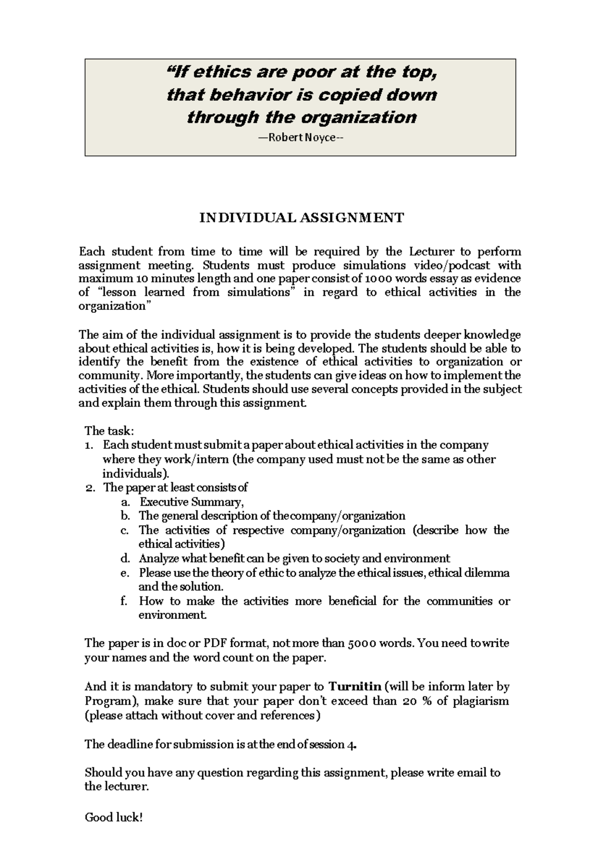 BUSS8023048 Individual Assignment 1 - Strategic Management - Binus ...