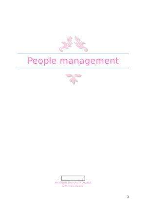 Introduction to People Management - Module: (MG411) Introduction to ...