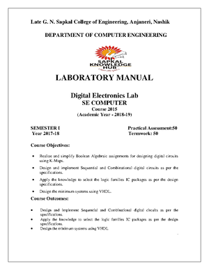 DC EXPT - Experiment No: 6 Study of IC 74LS85 as a Magnitude Comparator ...