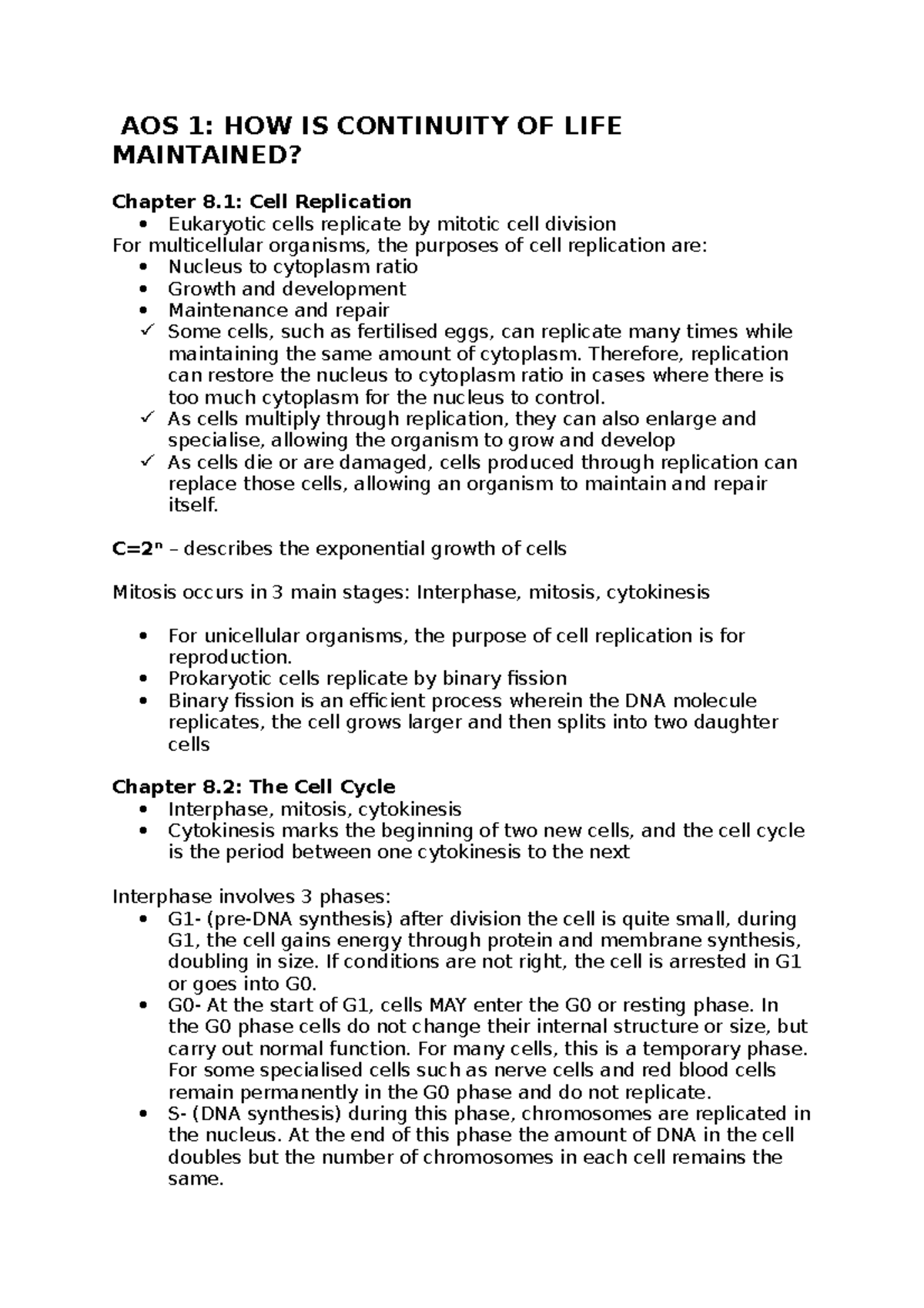 AOS 1- HOW DOES Reproduction Maintain THE Continuity OF LIFE copy 1 ...