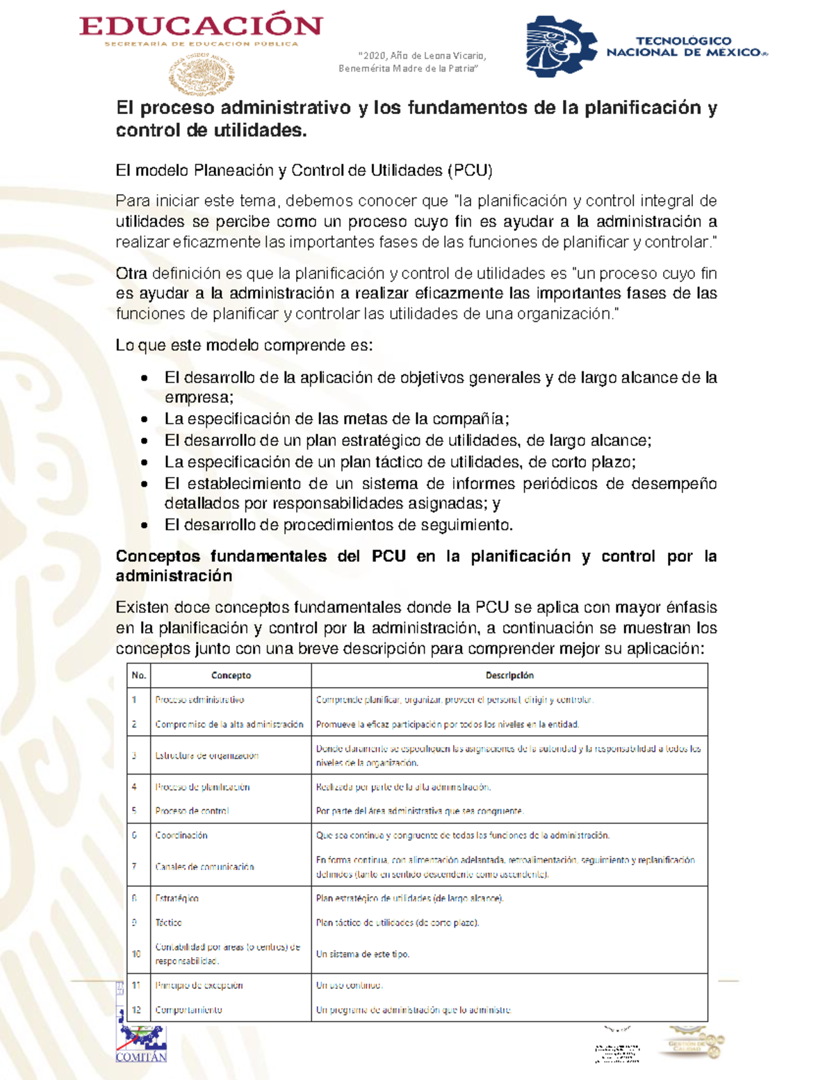 El proceso administrativo y los fundamentos de la planificación y ...