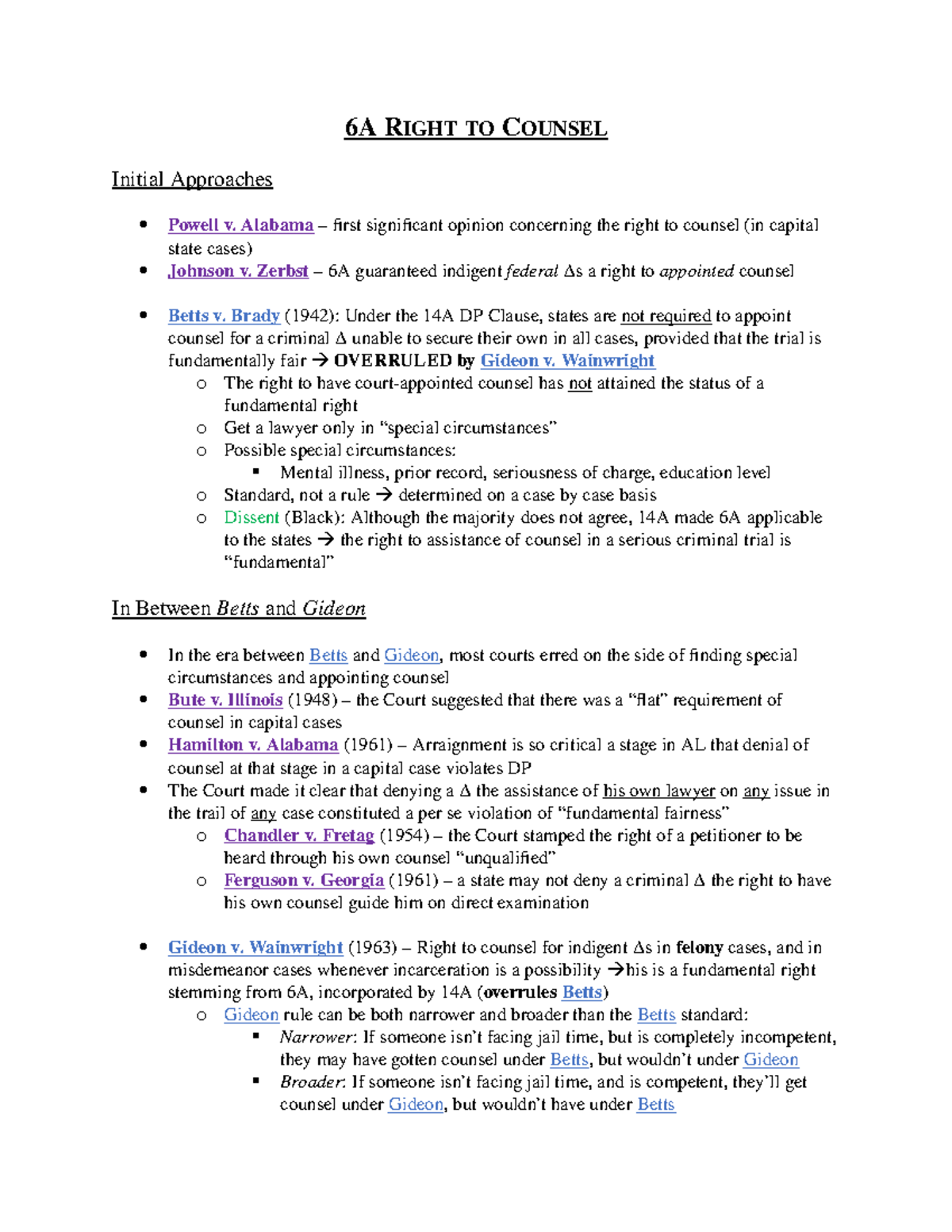 6A Right to Counsel - 6A RIGHT TO COUNSEL Initial Approaches Powell v ...