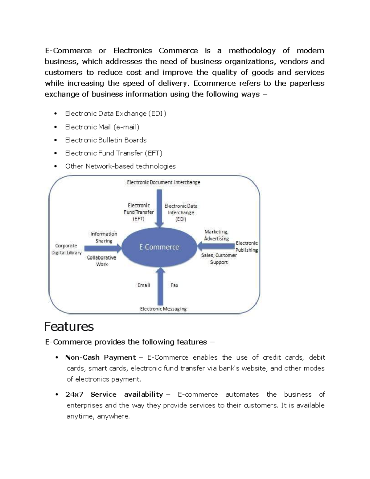 E-Commerce - Ecommerce refers to the paperless exchange of business ...