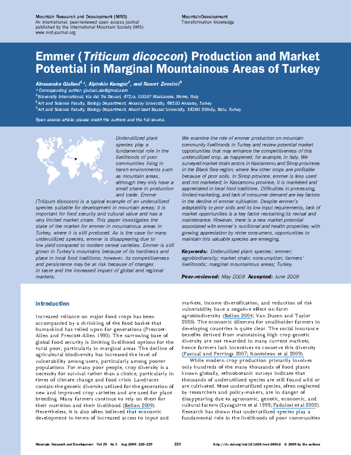 Emmer Triticum dicoccon - Underutilized plant species play a ...
