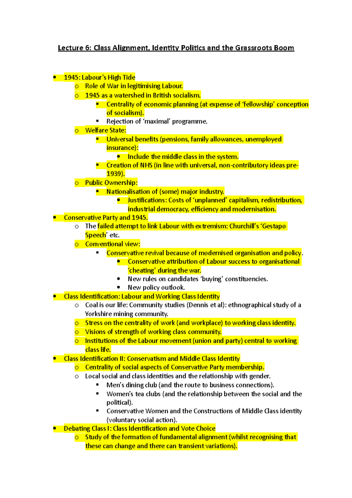 Lecture 6-Class Alignment, Identity Politics and the Grassroots Boom ...