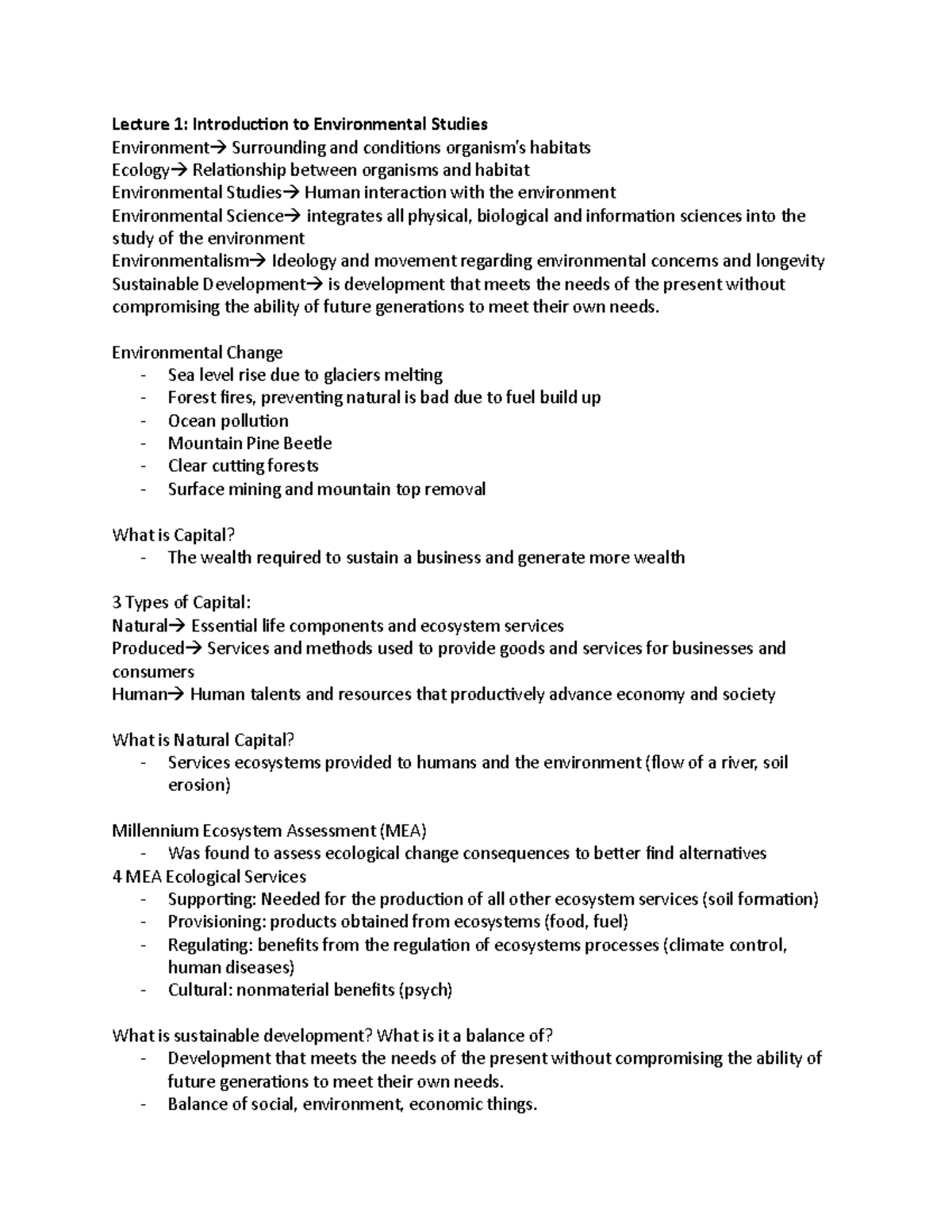 ES110 Midterm 1 Notes - ES110 - WLU - Studocu