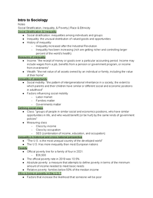 Intro to Sociology- ch.6 notes - Intro to Sociology Ch. 6 notes Culture ...
