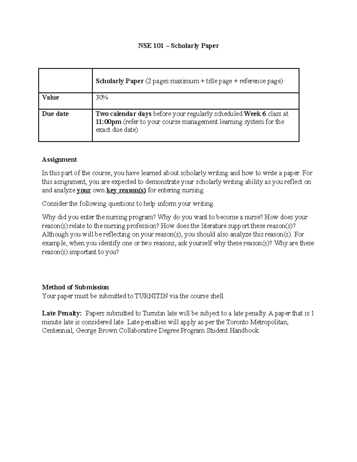 NSE 101 Paper Guidelines Final May 10 2022 NSE 101 Scholarly Paper
