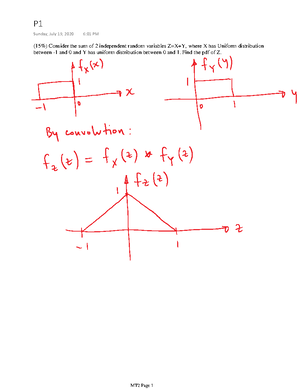 ECEN 303 Homework one - ECEN 303: Assignment 1 Spring 2022 (5 points) Consider the random ...