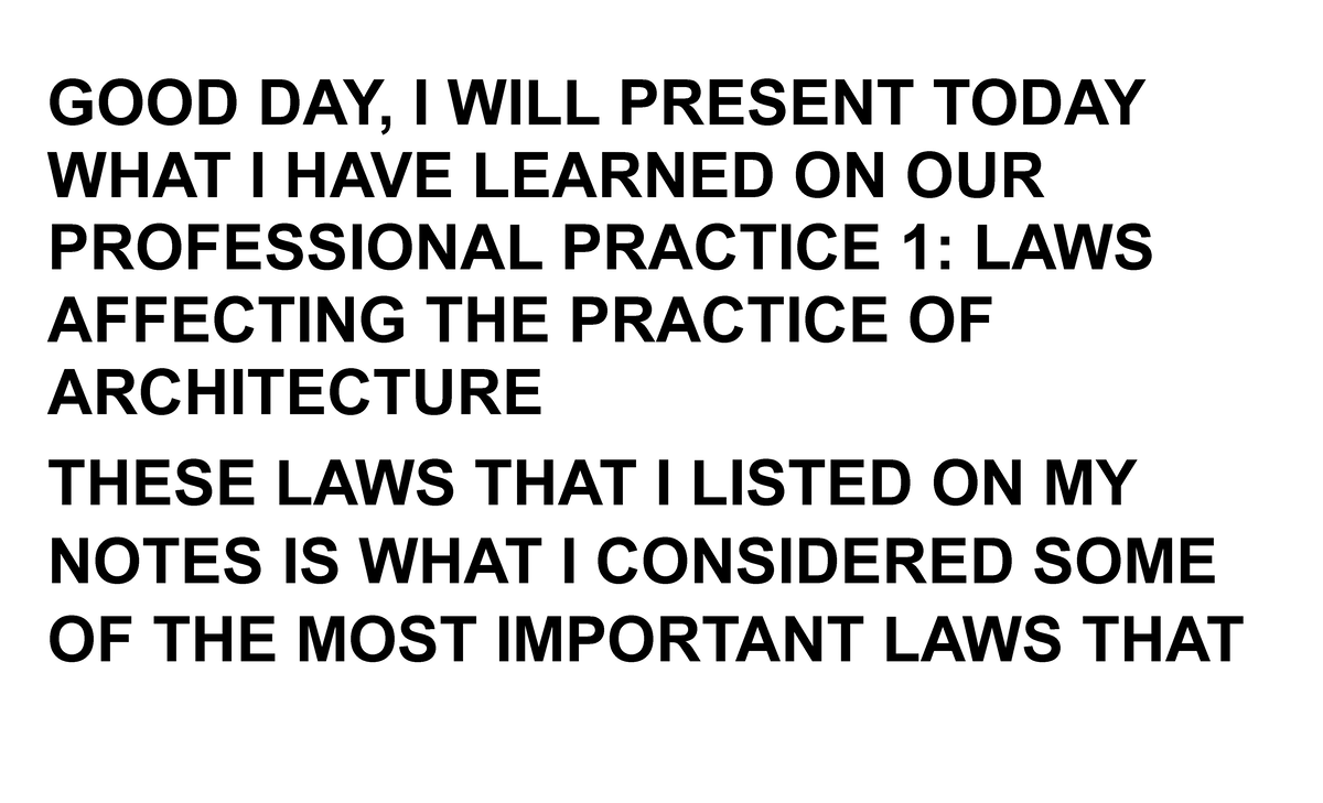 Script - none - GOOD DAY, I WILL PRESENT TODAY WHAT I HAVE LEARNED ON ...