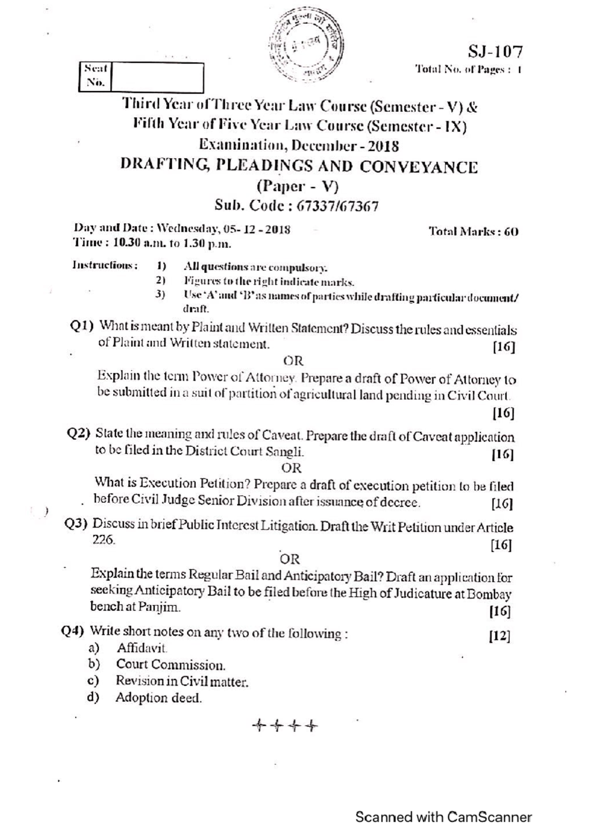 Drafting, Pleading and Conveyance Satara college 2 - Corporate Taxation - Studocu