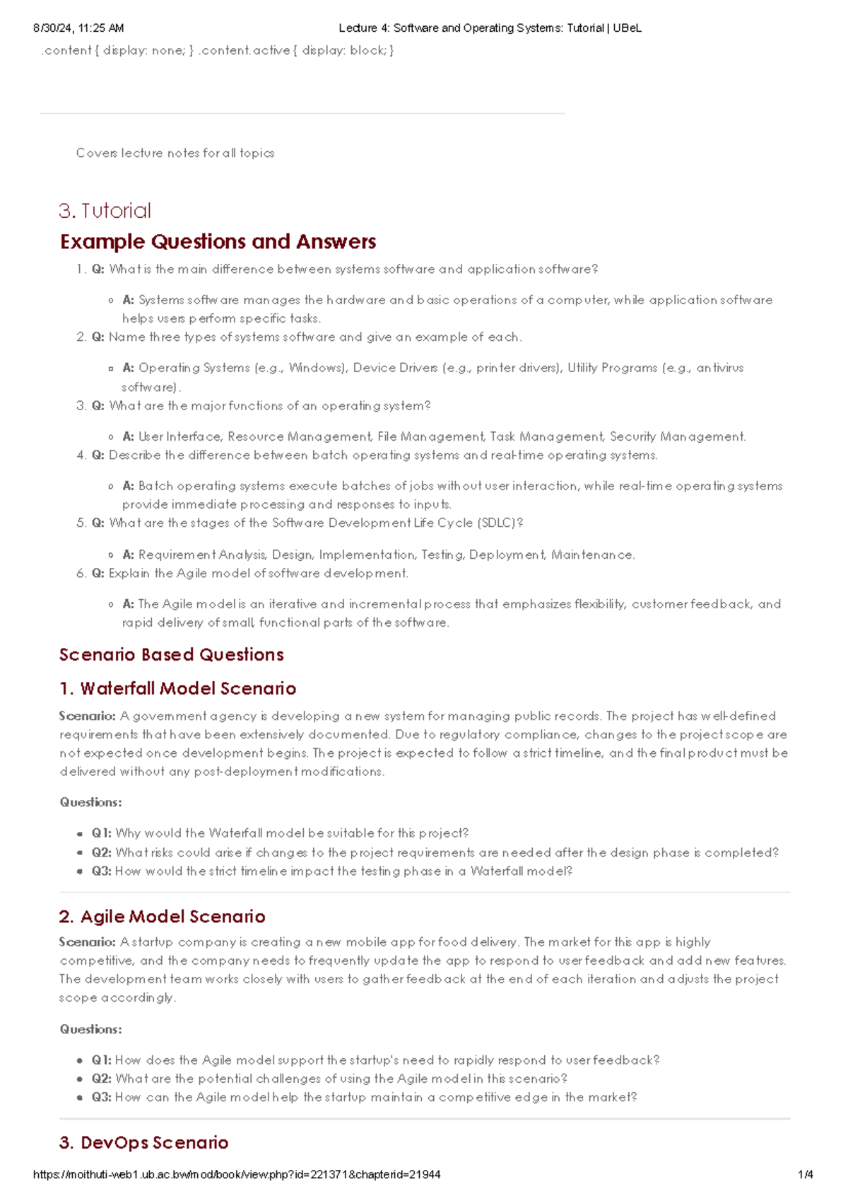 Lecture 4 Software And Operating Systems Tutorial Ube L Content Display None Content