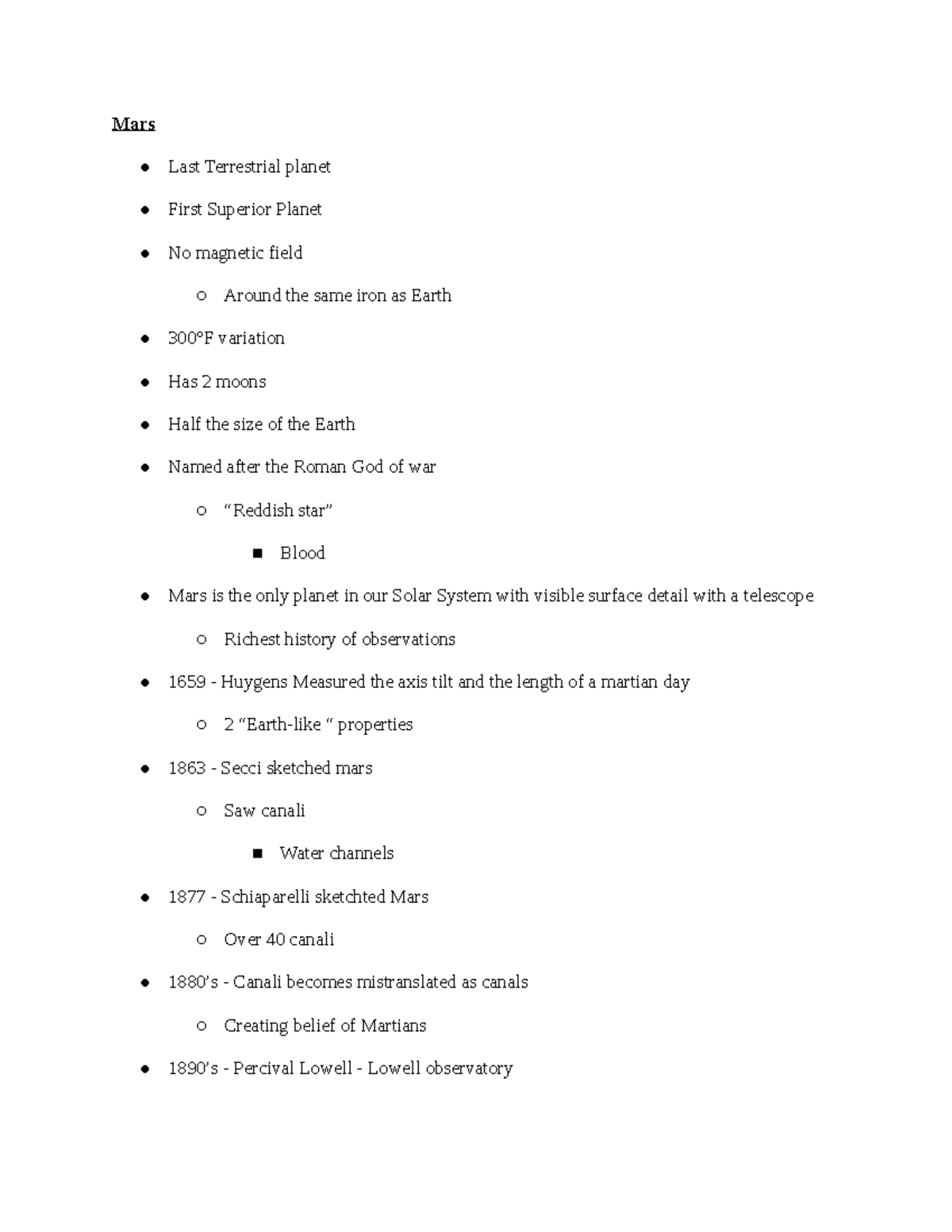 Mars - Ch. 10 - (AST 103) - Professor Goldwater (AST 103 ~ Solar System ...