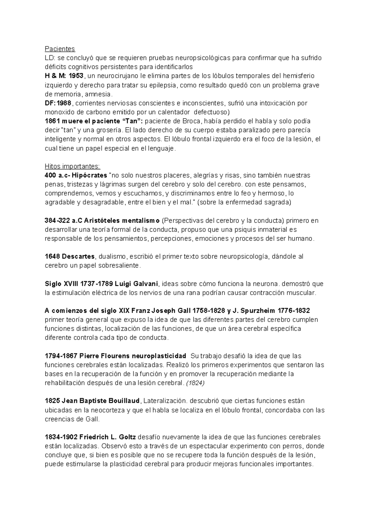 Copia de linea de tiempo neuro - Pacientes LD: se concluyó que se ...