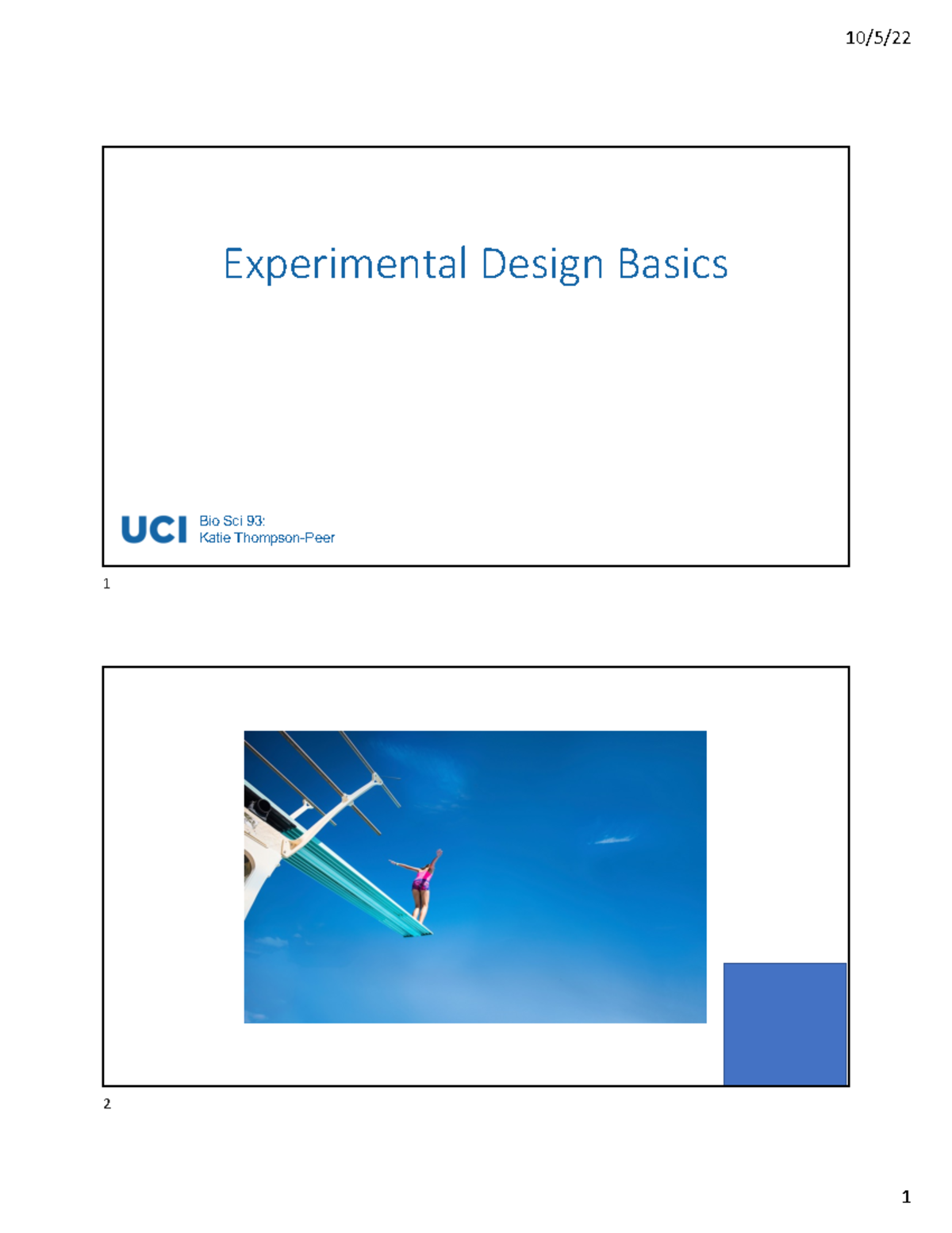 09 Experimental Design basics notes - Experimental Design Basics Bio ...