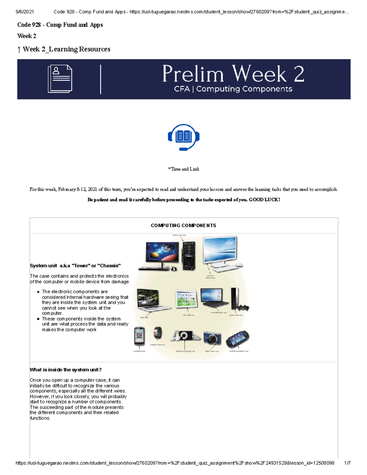 ICTE-WEEK2 - NONE - Code 928 - Comp Fund and Apps Week 2 ↑ Week 2 ...