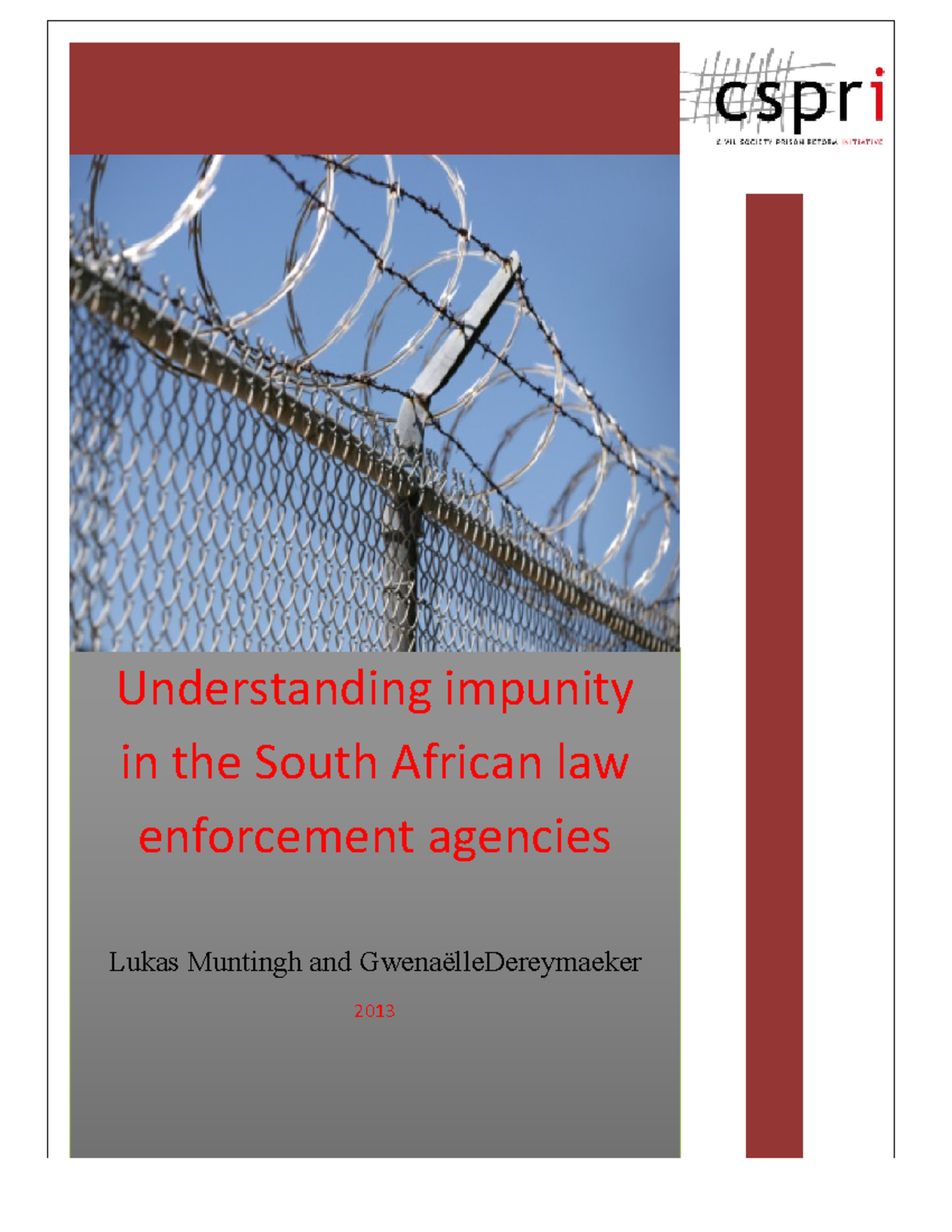 Understanding impunity in the south african law enforcement agencies ...