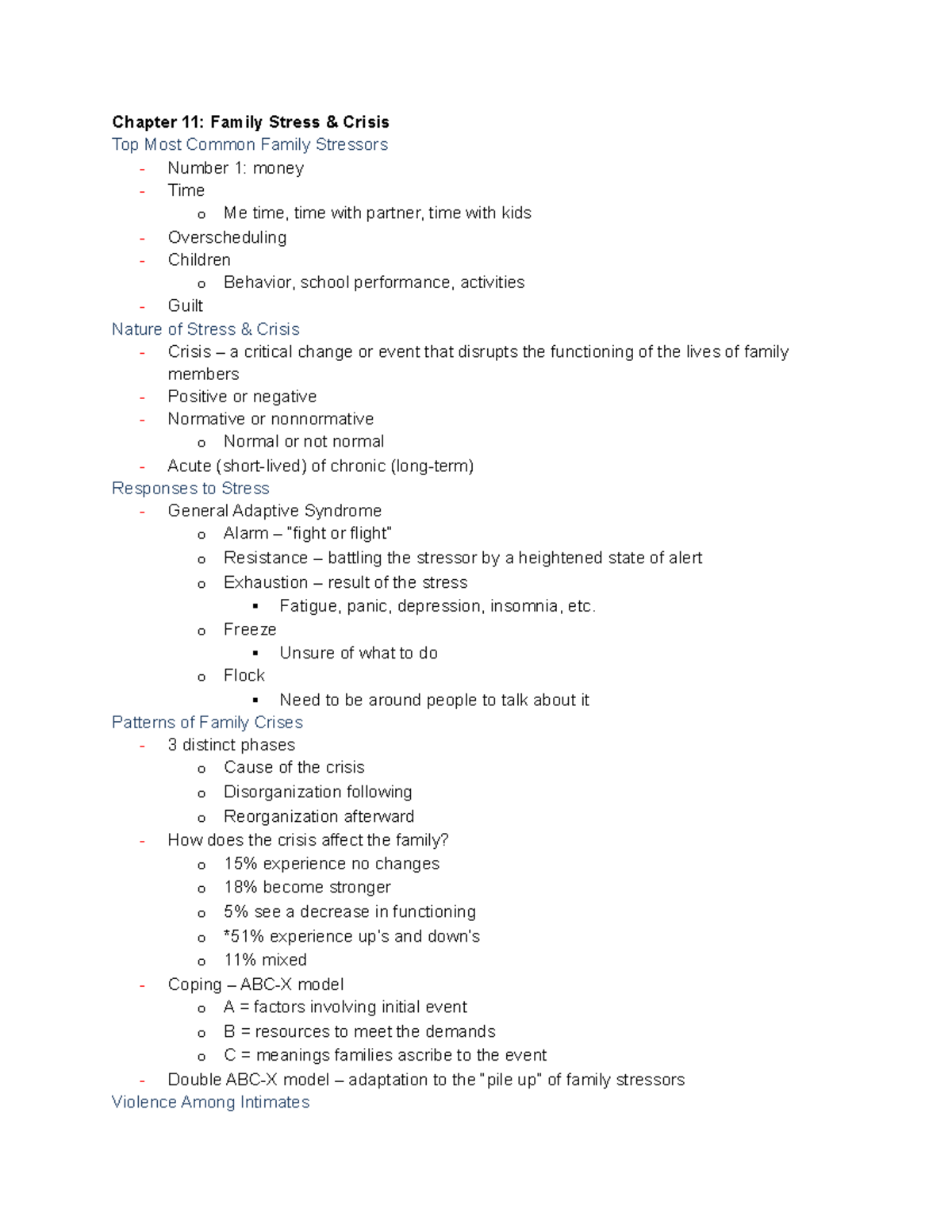 Families in Society Chapter 11 - Family Stress and Crisis - Chapter 11 ...