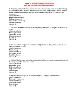Ch14 Integrated Marketing Communications - CHAPTER 14 INTEGRATED ...