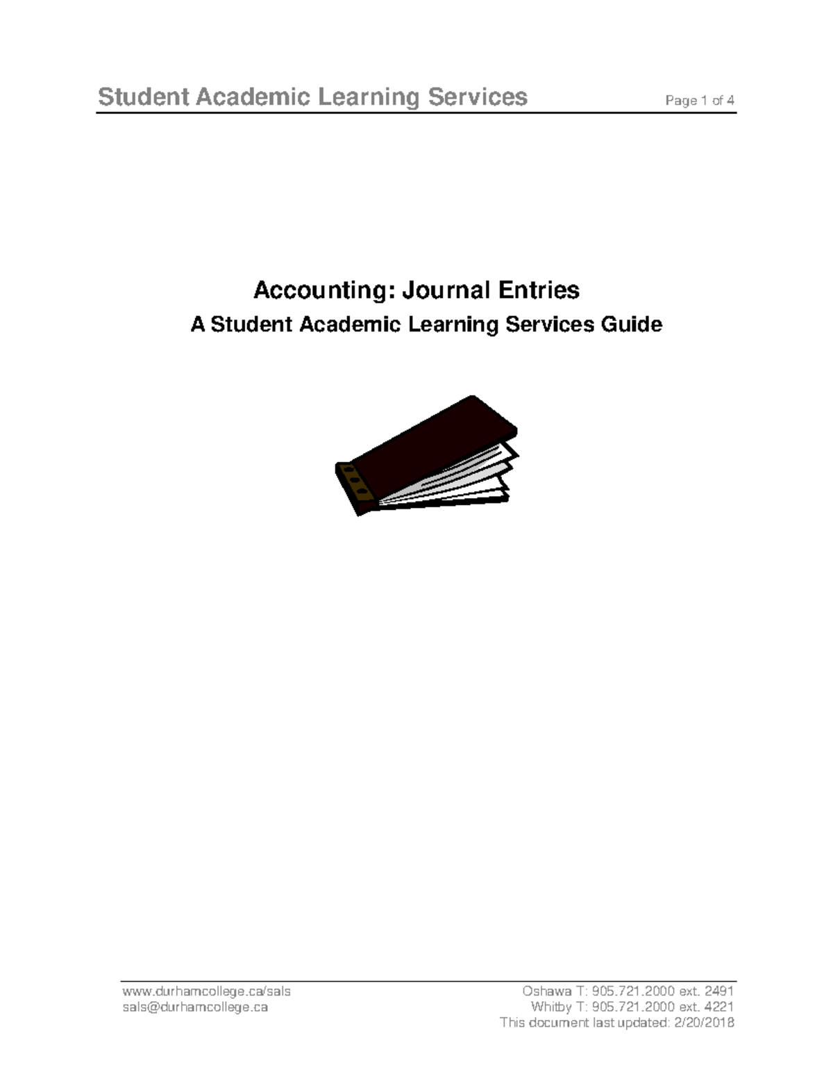 How to Make Journal Entries - durhamcollege/sals Oshawa T: 905.721 ext ...