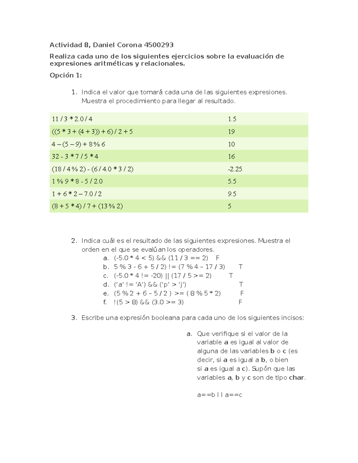 Actividad 8, Fundamentos - Actividad 8, Daniel Corona 4500293 Realiza ...
