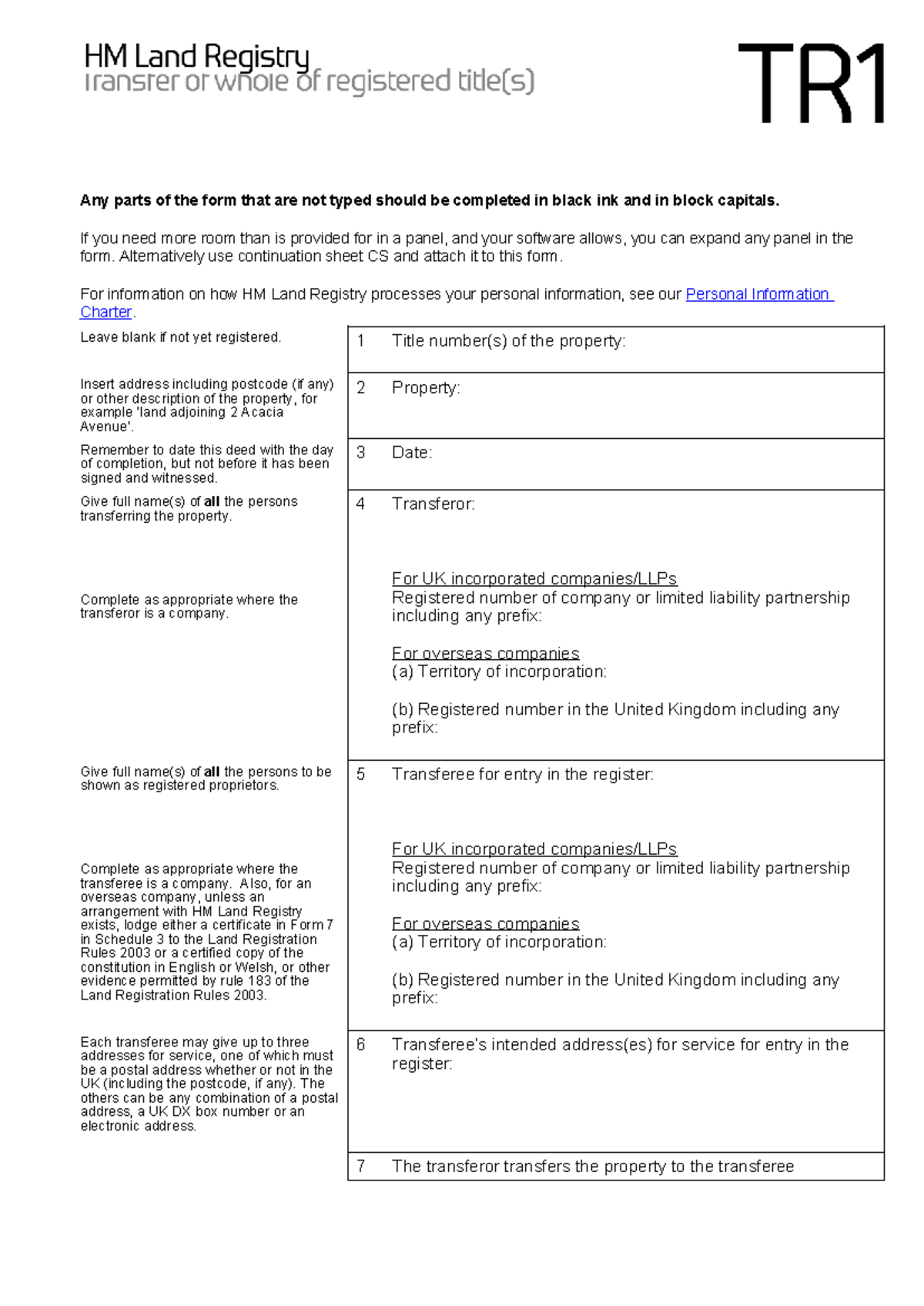 SGS 8 - Blank TR1 for Fact Pattern 3 - Any parts of the form that are ...