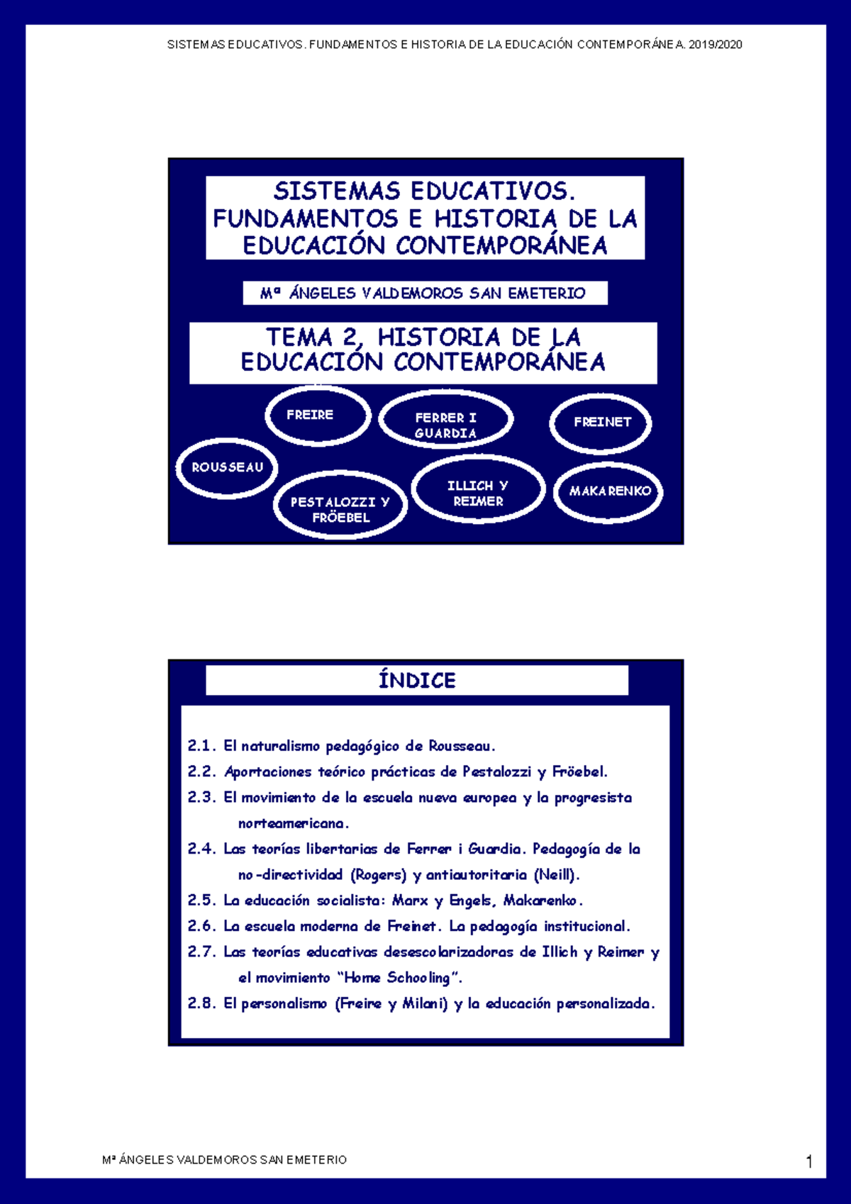 TEMA 2. Historia DE LA Educación Contemporánea - SISTEMAS EDUCATIVOS ...