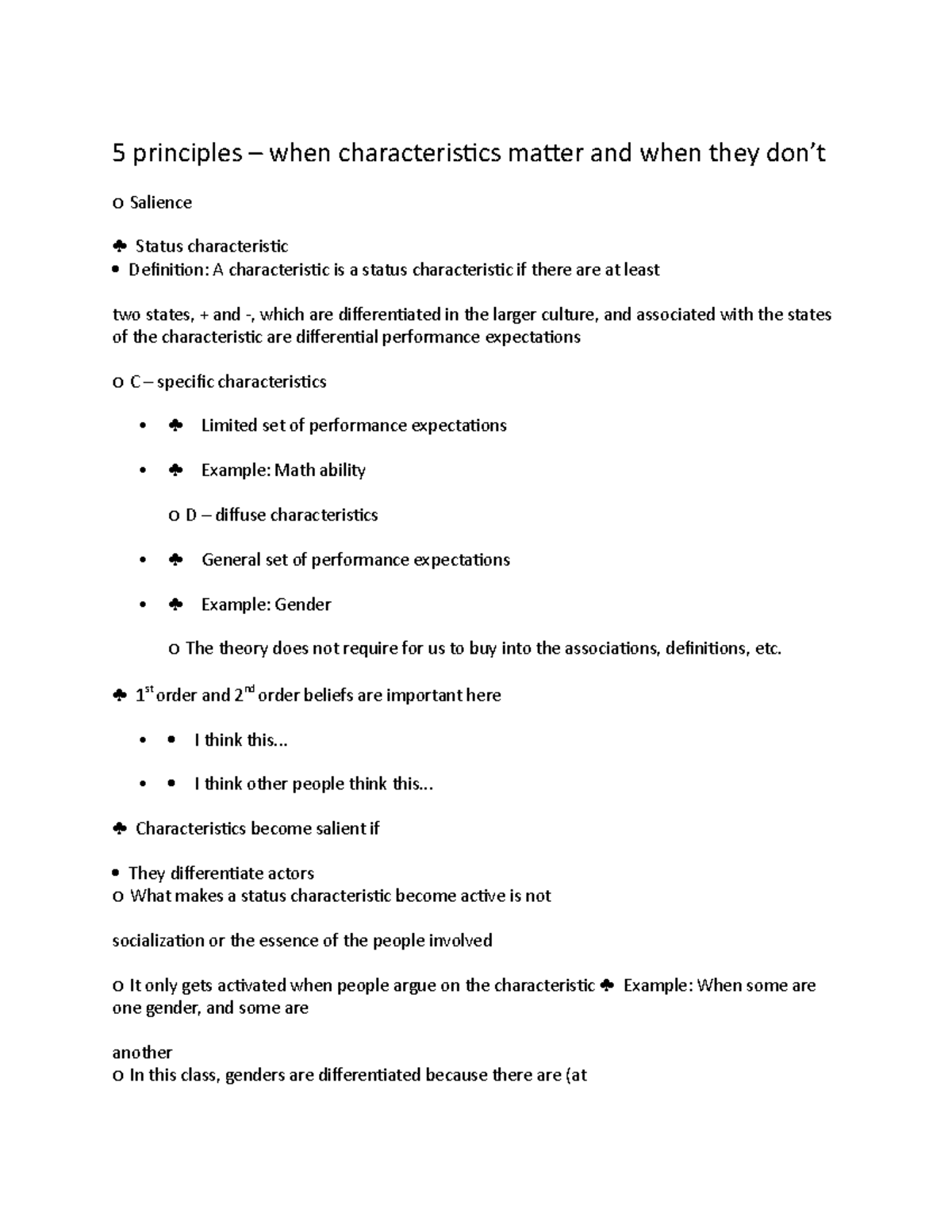 5 principles psychology - 5 principles – when characteristics matter ...