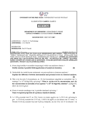 UFS UV - University of the Free State - Studocu