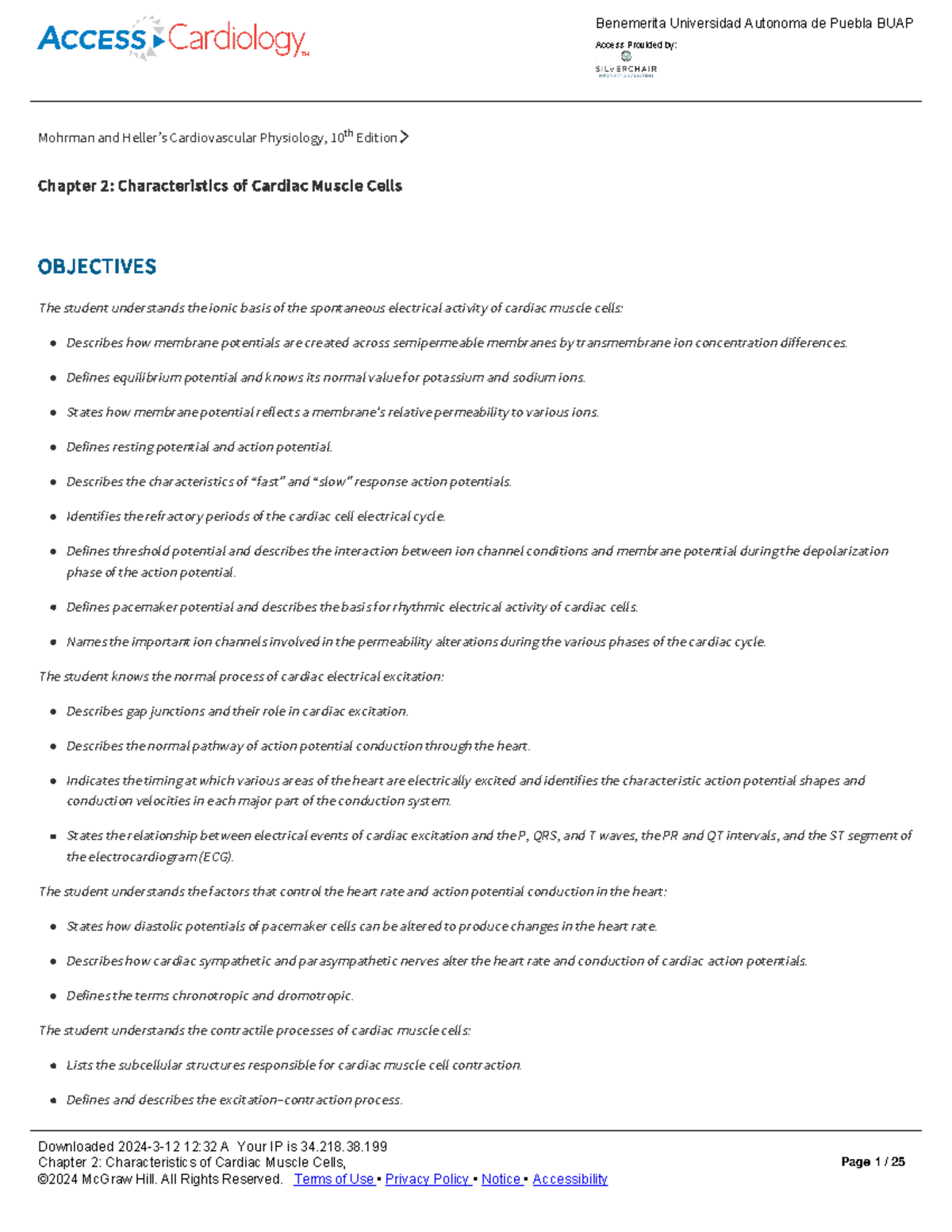 Chapter 2 Characteristics of Cardiac Muscle Cells - Mohrman and Heller ...