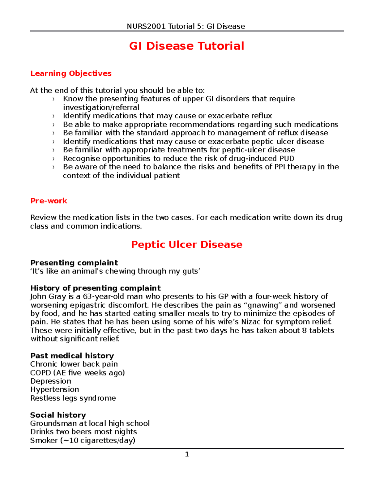 GI tutorial completed - GI Disease Tutorial Learning Objectives At the ...