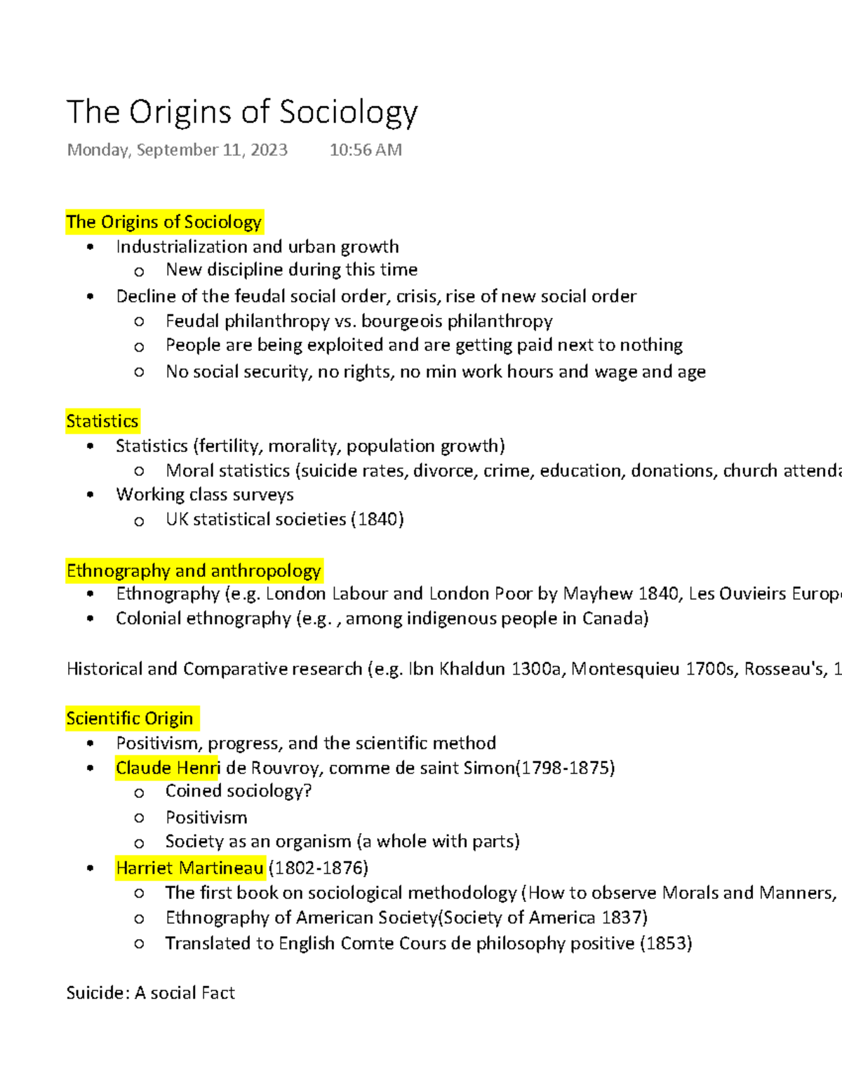 The Origins of Sociology - The Origins of Sociology Industrialization ...