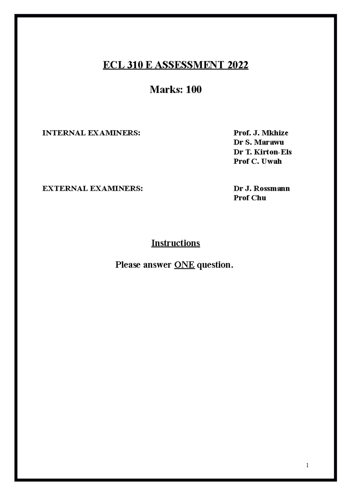 ECL 310 E Assessment 2022 ( Section C) - ECL 310 E ASSESSMENT 2022 ...