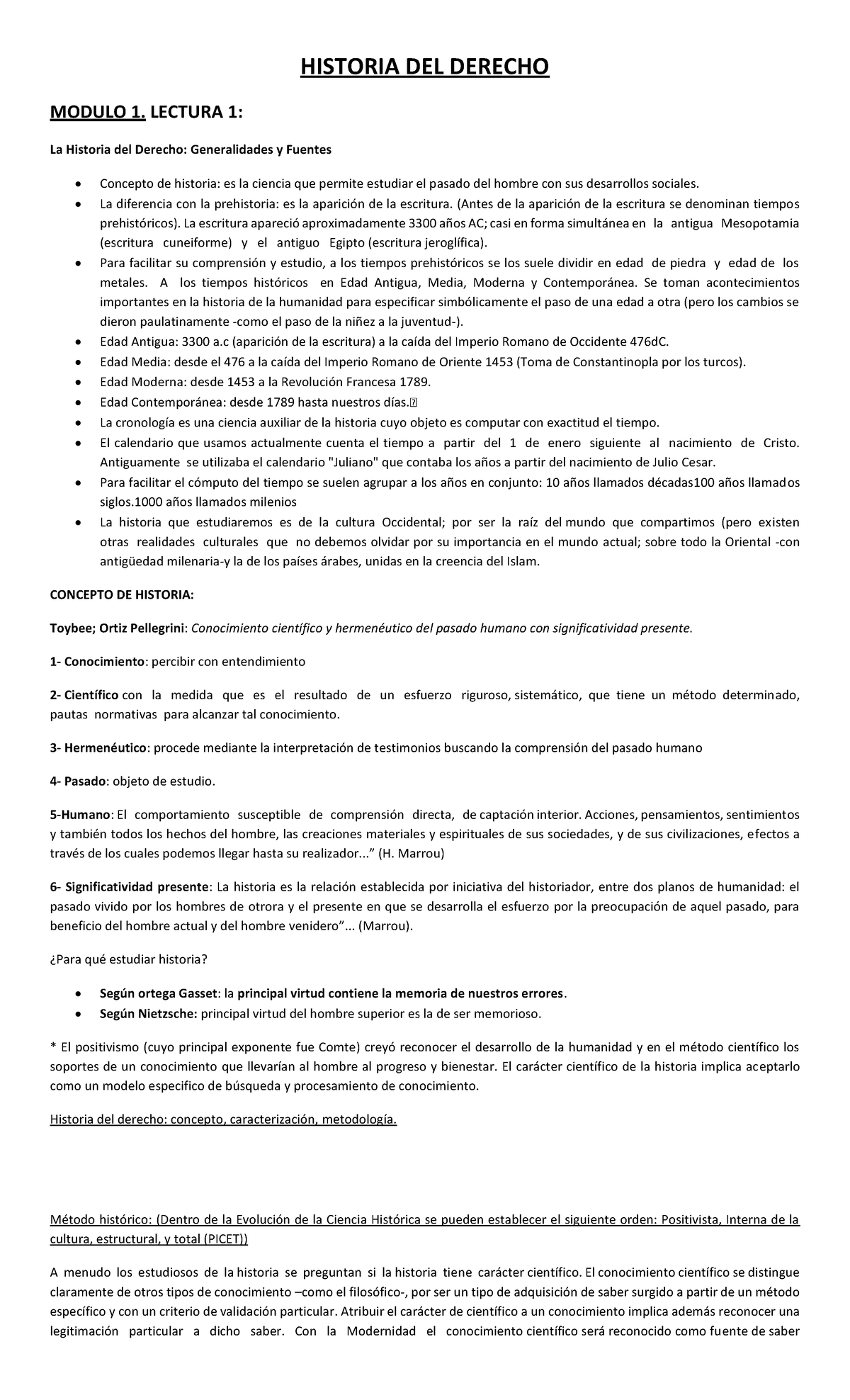 Resumen Historia DEL Derecho M1 Y M2 - Warning: TT: undefined function: 32 Warning: TT ...