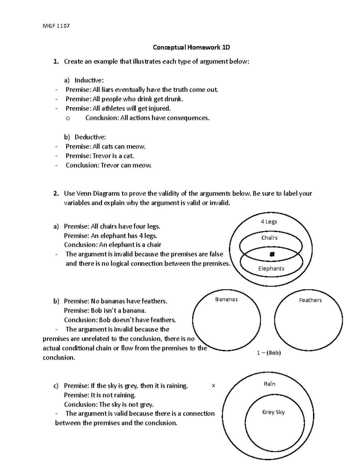 Conceptual HW 1D - COURSE WORK! - MGF 1107 Conceptual Homework 1D ...
