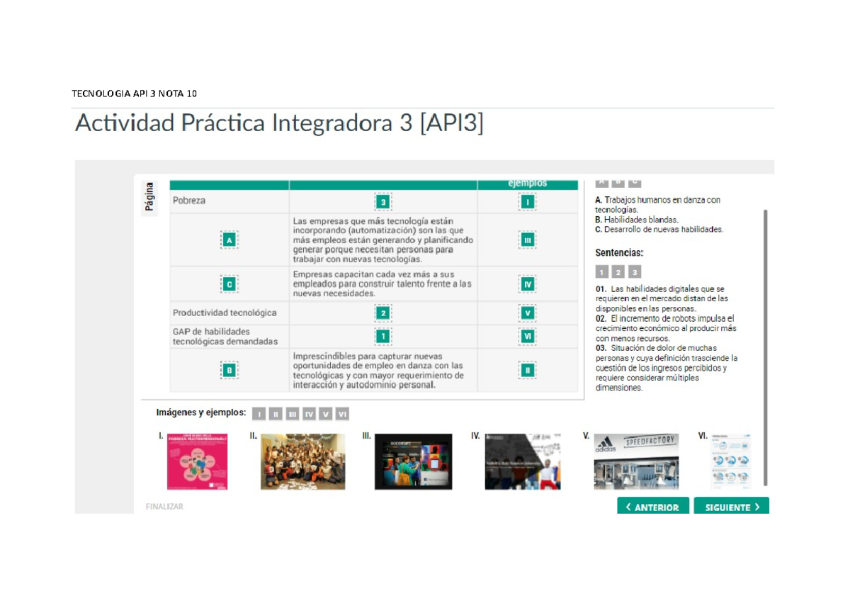 Tecnologia API 3 NOTA 10 - Tecnologia, Humanidades y Modelos Globales ...