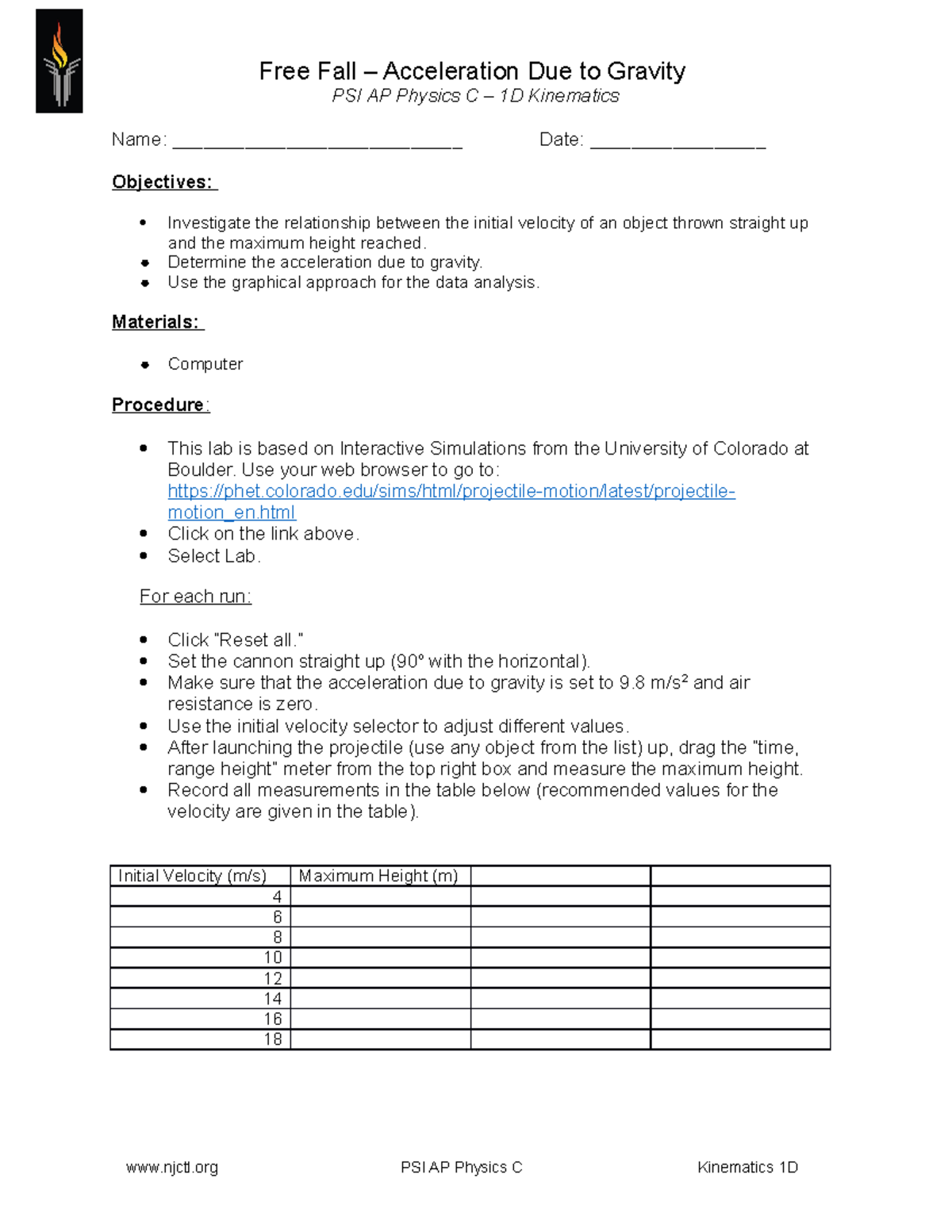 Ap-physc-m kinematics-1d-free-fall-simulation-lab 2018-03-08 - Free ...