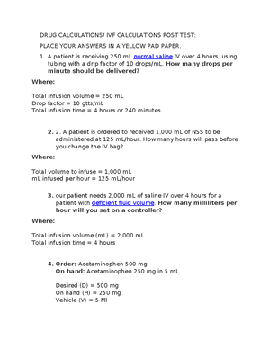 Injectable-calculations - DRUG CALCULATIONS: ANSWER THE QUESTIONS ...