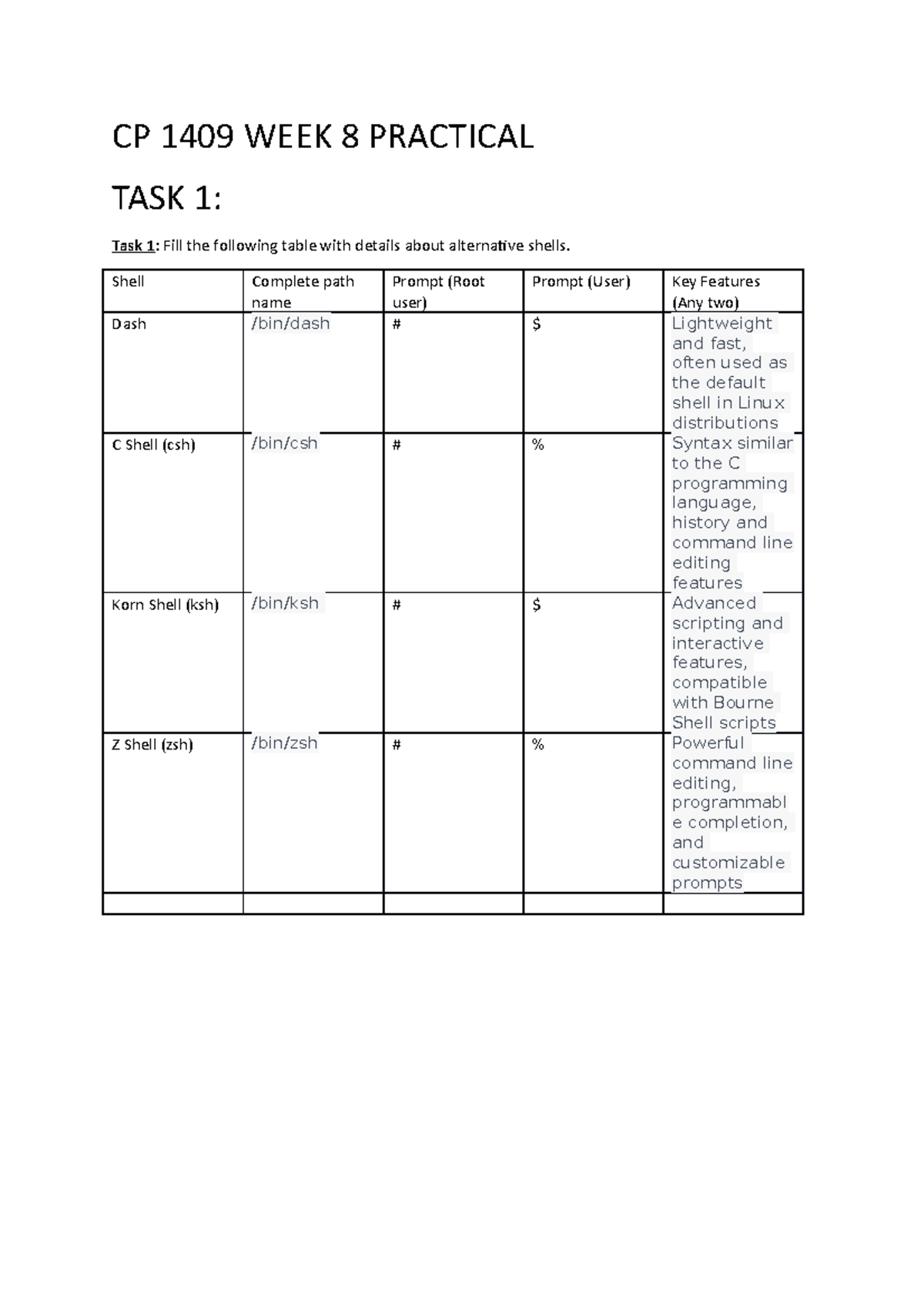 CP 1409 WEEK 8 Practical - CP 1409 WEEK 8 PRACTICAL TASK 1: Task 1 ...