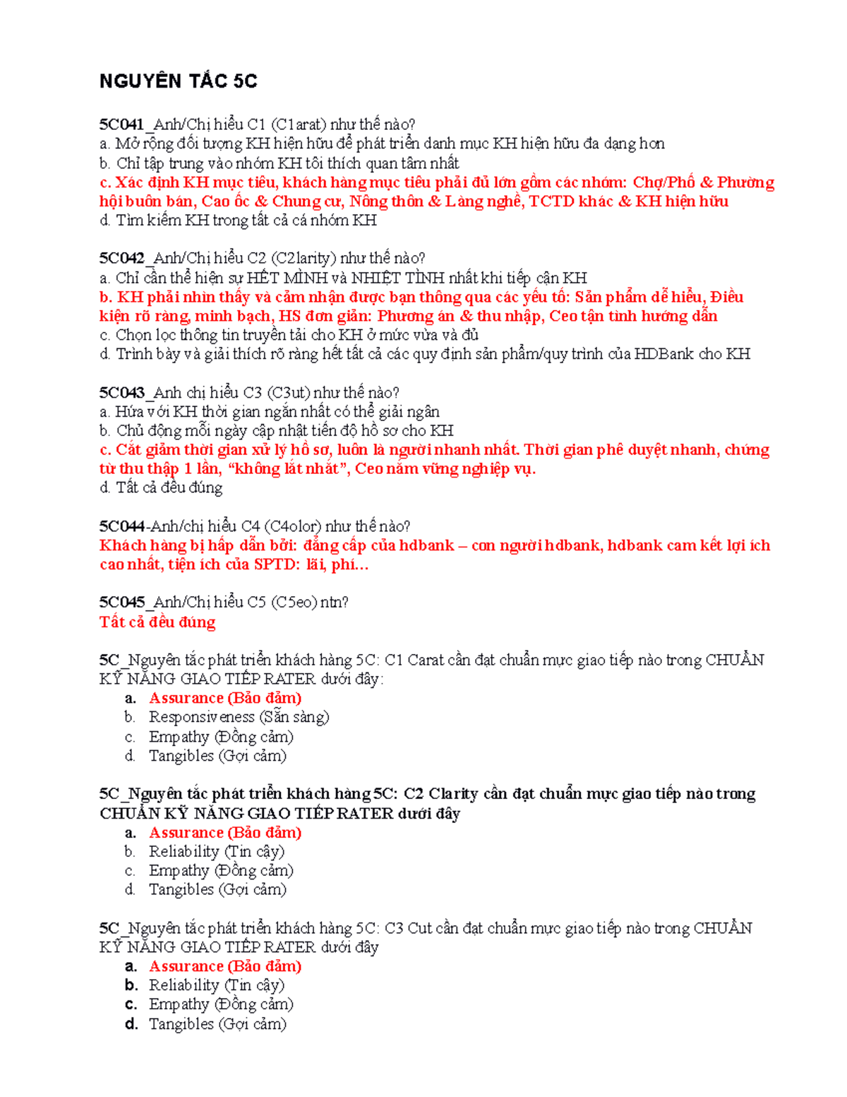 ALL - fsegefsd sdfsc aef - NGUYÊN TẮC 5C 5C041_Anh/Chị hiểu C1 (C1arat ...