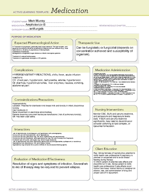 ATI Med template Metronizadole - ACTIVE LEARNING TEMPLATES TherapeuTic ...