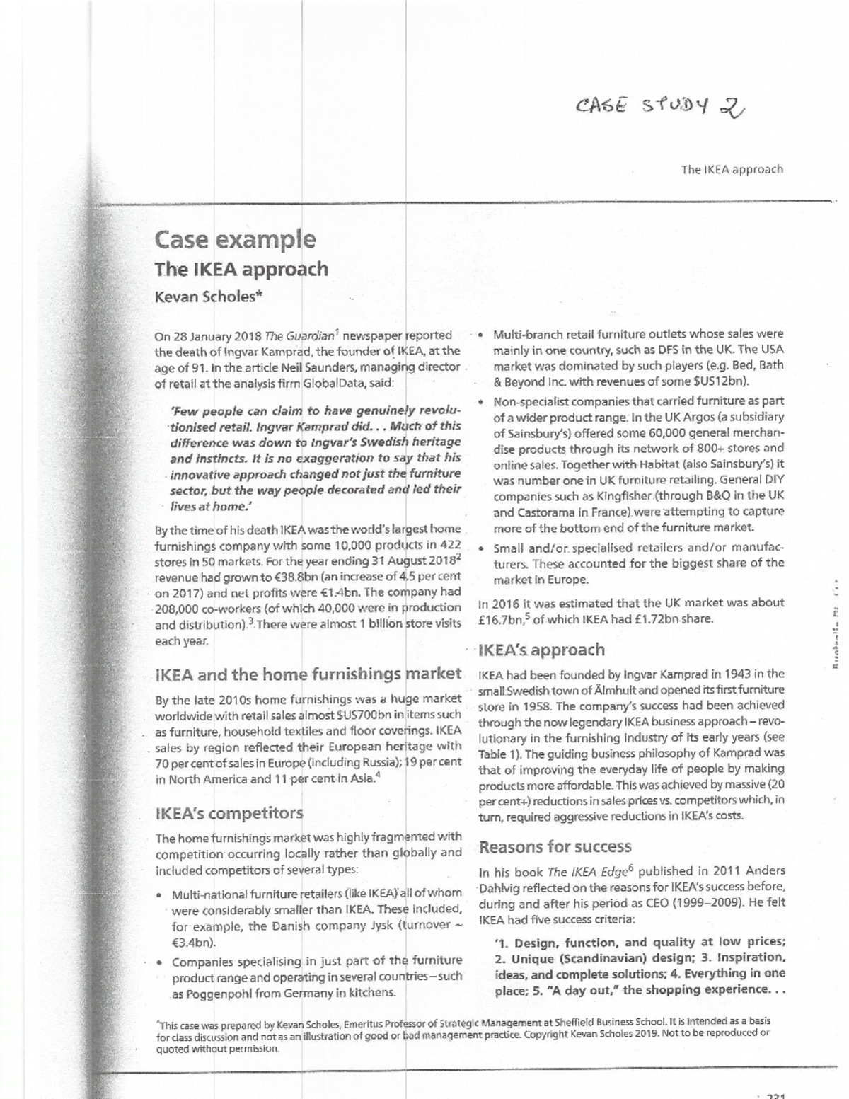 Business Strategy-Case study 2 -A4 Final Assessment - Accounting - Studocu