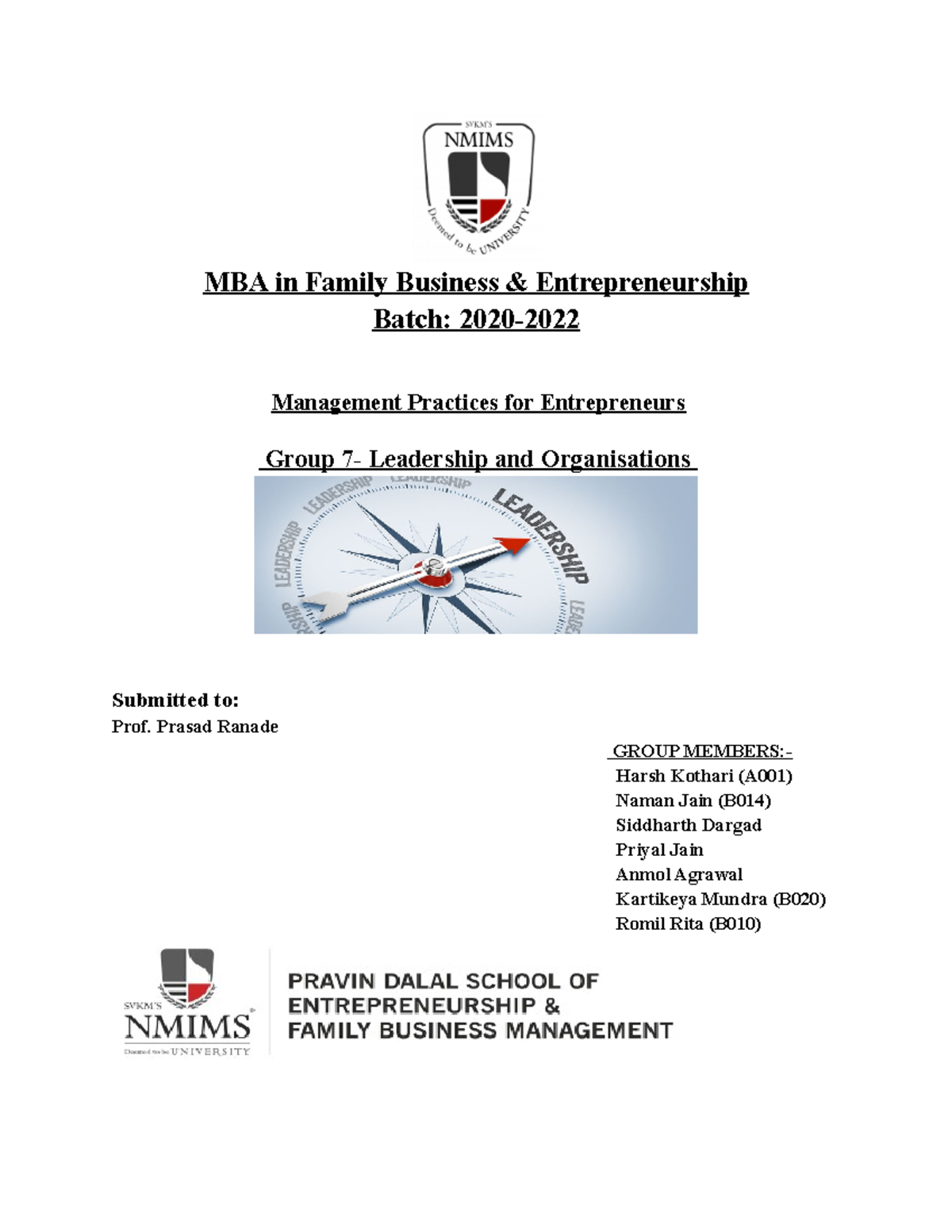 Group 7 - organizational behavior - MBA in Family Business ...
