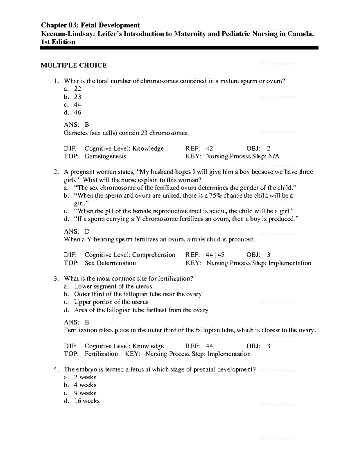 3 - Practice material - SCIE17028 - Sheridan College - Studocu